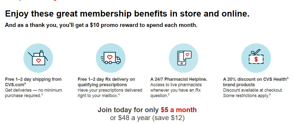 CVS Carepass – Earn $10 Promo Reward Every Month!