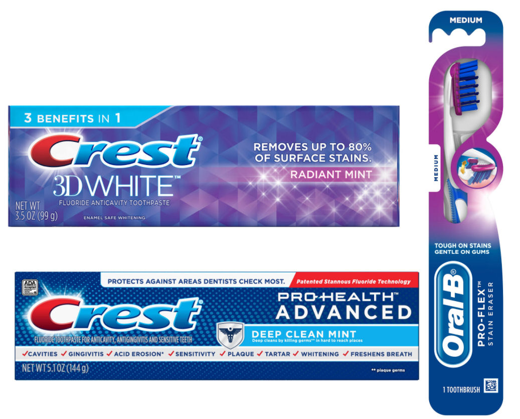 Crest & Oral-b 66¢ Each!